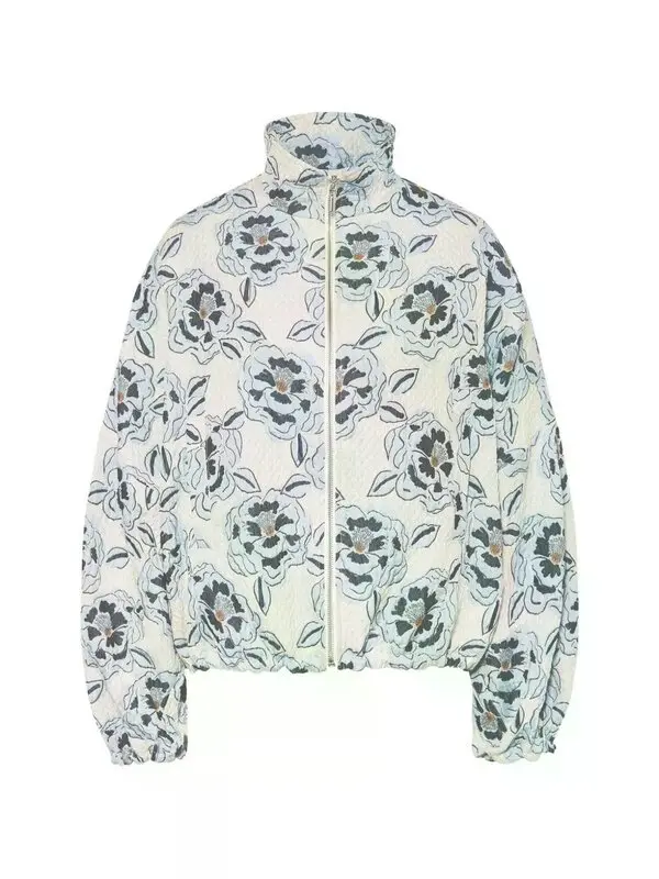 SEM PER LEI Floral-jacquard Bomber Jacket