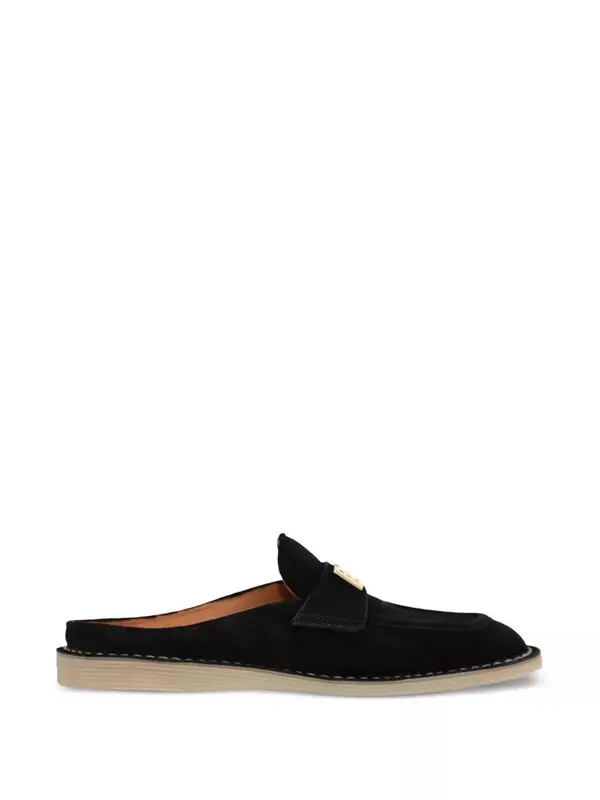Dolce & Gabbana Logo-plaque Mules - Black