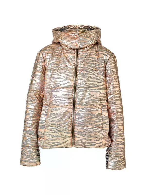 Liu Jo Hooded Zebra-pattern Jacket