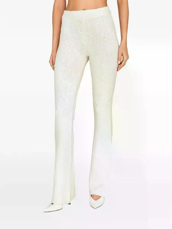 SEROYA Elasticated-waistband Flared Trousers