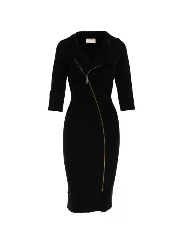 ROSERRY Zip-fastening Midi Dress - Black
