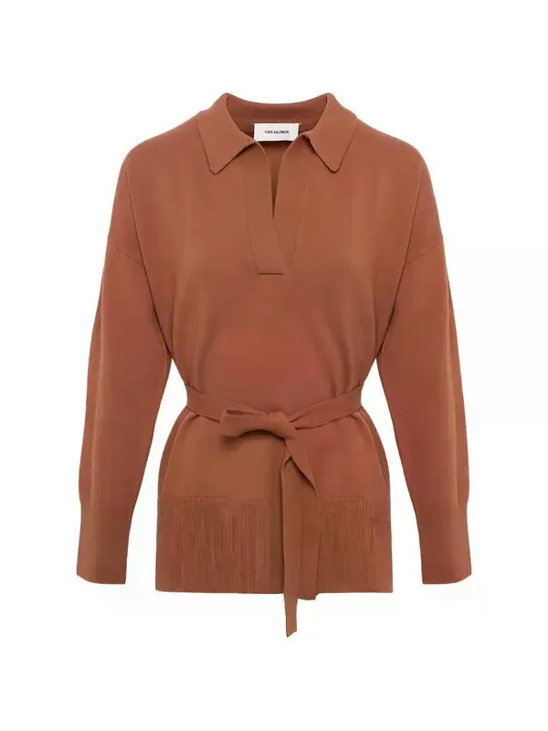YVES SALOMON V-neck Knitted Top