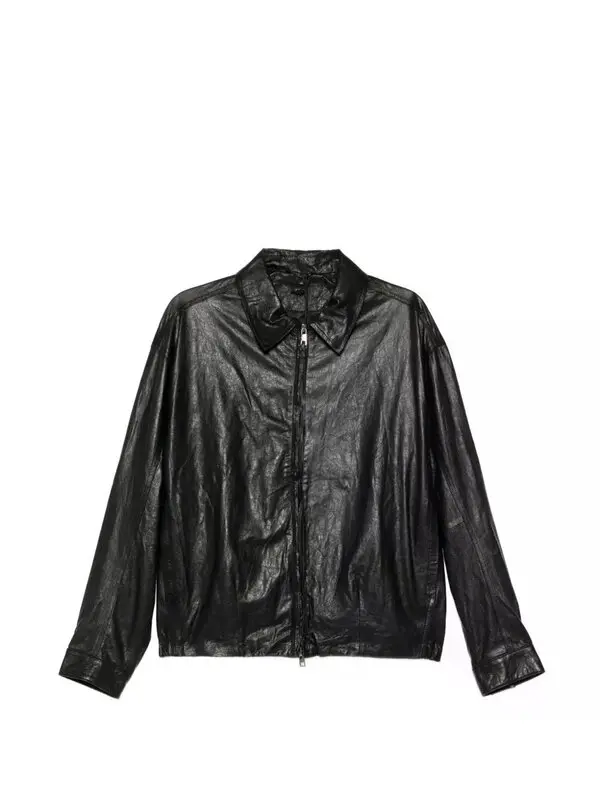 GIORGIO BRATO Leather Collared Jacket