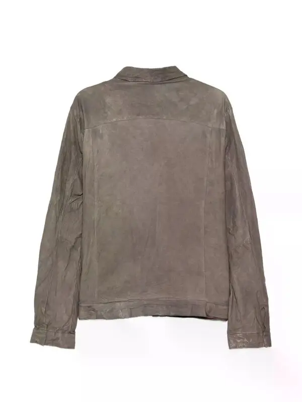 GIORGIO BRATO Crease-effect Leather Jacket