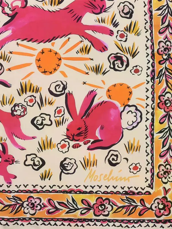 Moschino Floral Rabbit Scarf