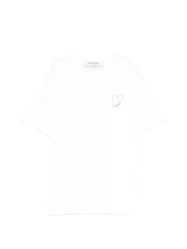 KIMHEKIM Heart Patched T-shirt - White