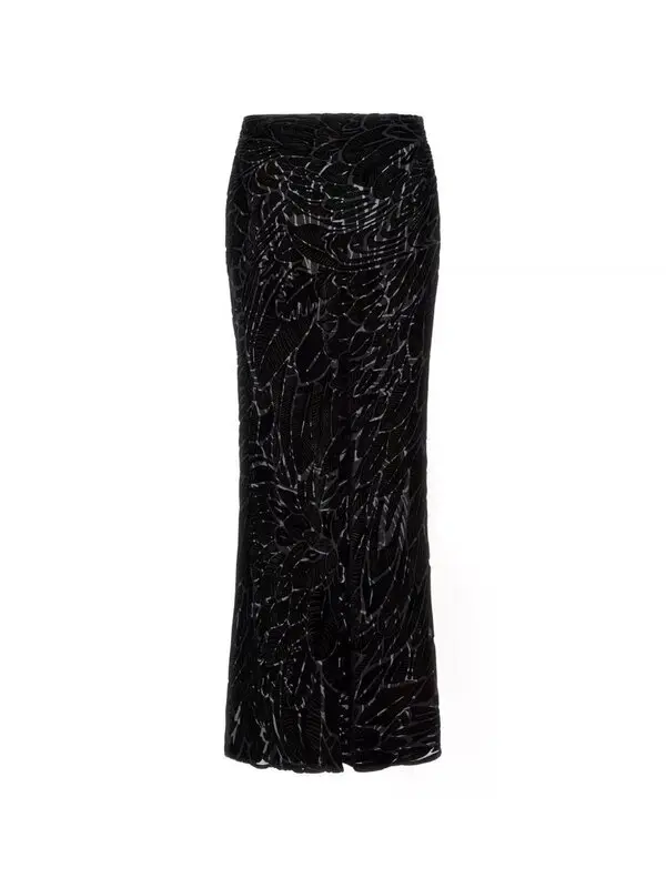 Roberto Cavalli Leaf-print Skirt