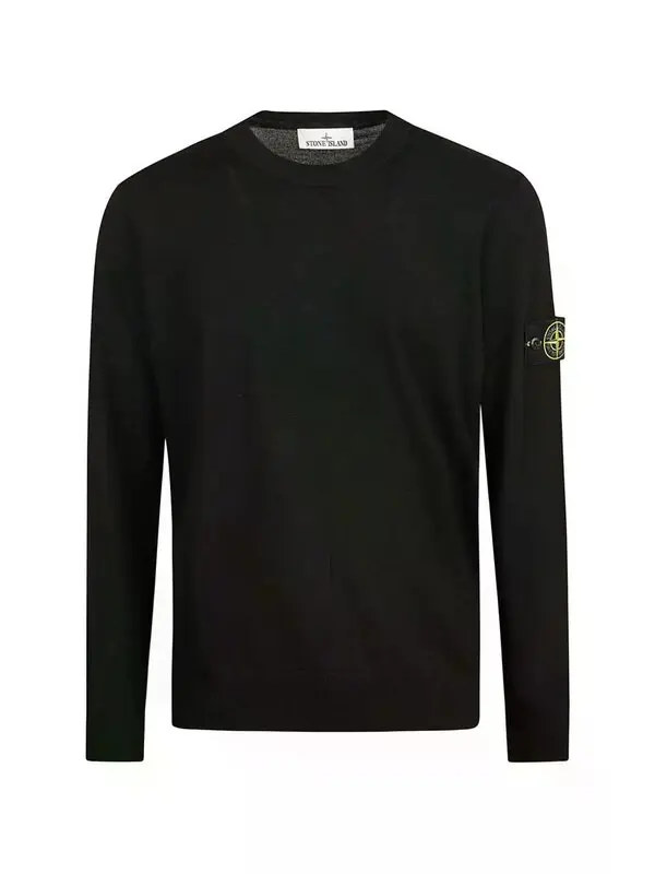 Stone Island Logo-patch Ribbed Sweater