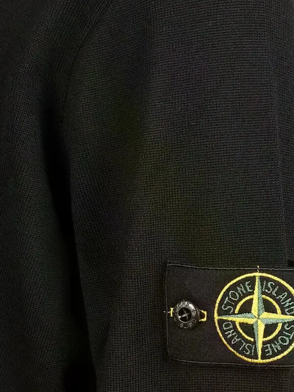 Stone Island Logo-patch Ribbed Sweater