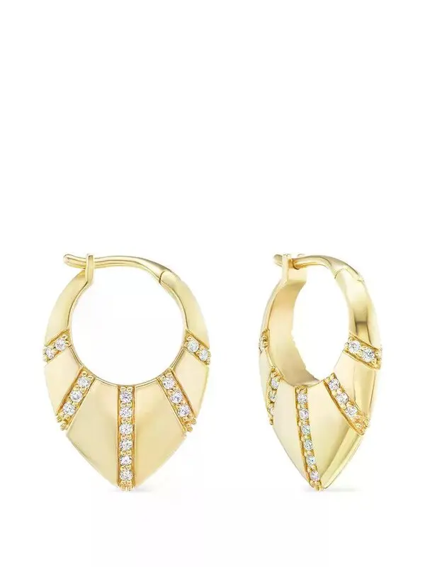 Sorellina Diamond Huggie Earrings - Gold