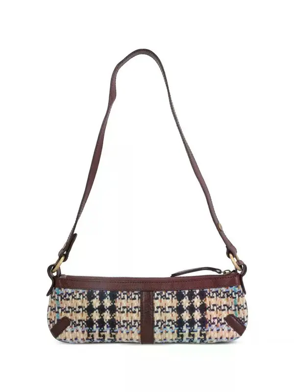 Burberry Tweed Patterned Shoulder Bag