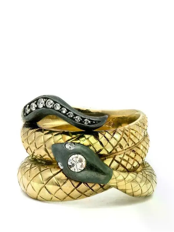 Sorellina Diamond Serpent Ring - Gold