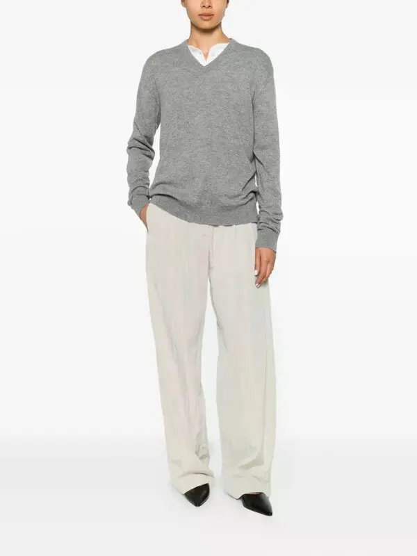 THE ROW Iven Pleated Trousers - Grey
