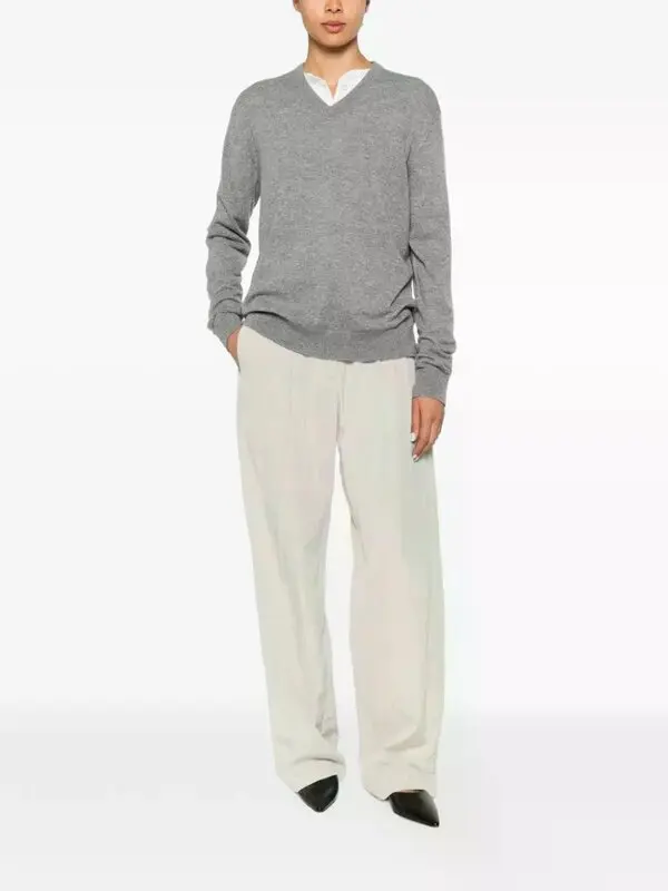 THE ROW Iven Pleated Trousers - Grey