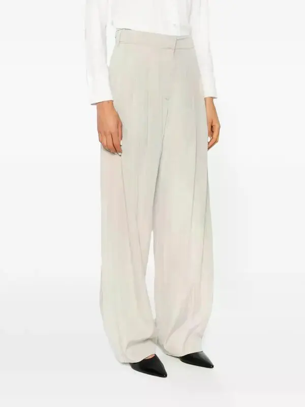 THE ROW Iven Pleated Trousers - Grey