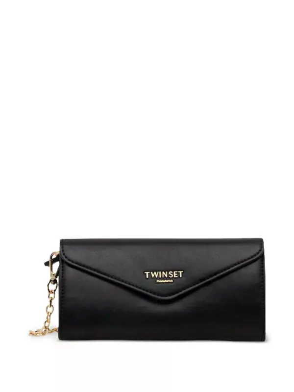 TWINSET Logo-detail Flap Wallet - Black
