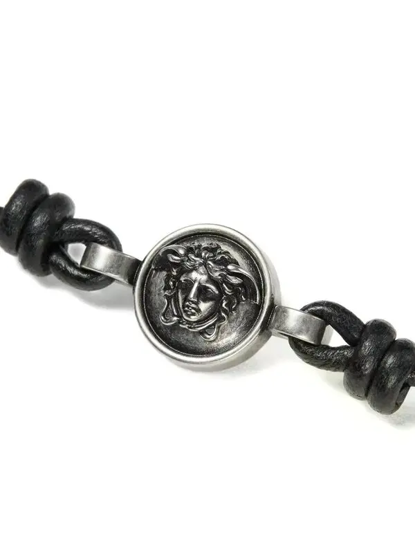 Versace Medusa Leather Bracelet