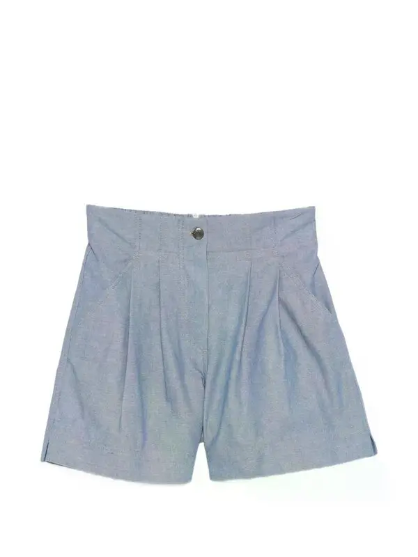 Moncler High-waisted Chino Shorts - Blue