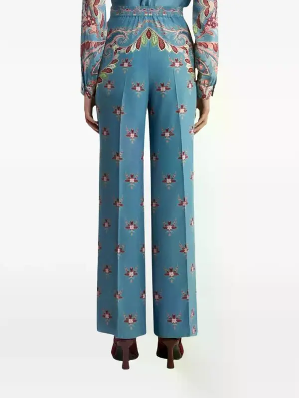Etro Floral Paisley Print Trousers