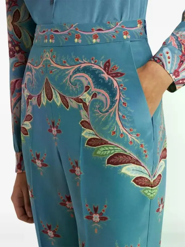 Etro Floral Paisley Print Trousers