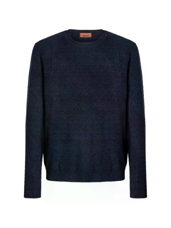 Missoni Patterned Crewneck Jumper - Blue