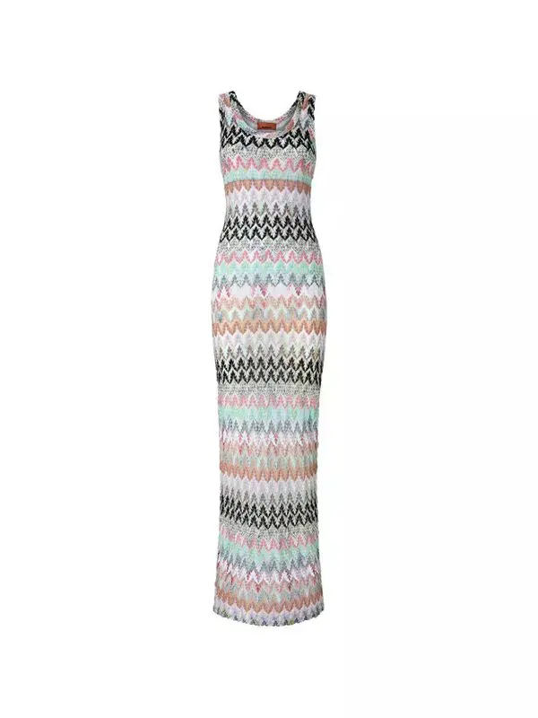 Missoni Sleeveless Chevron Dress - White