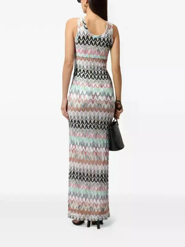 Missoni Sleeveless Chevron Dress - White