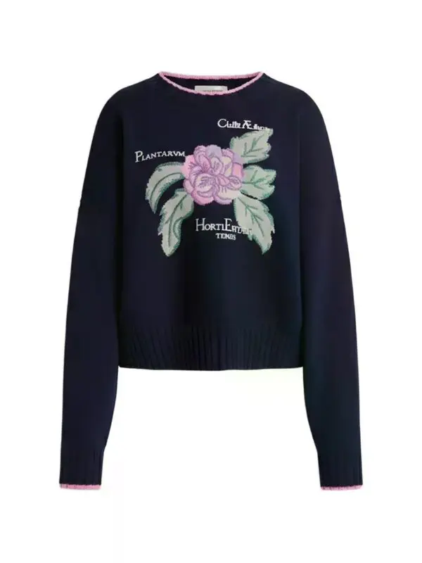 Alberta Ferretti Floral Knitwear - Blue