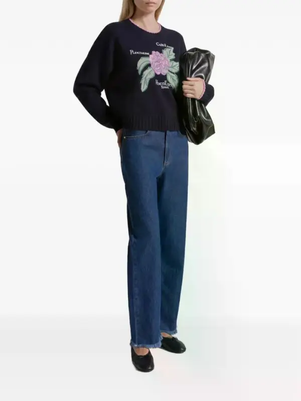 Alberta Ferretti Floral Knitwear - Blue