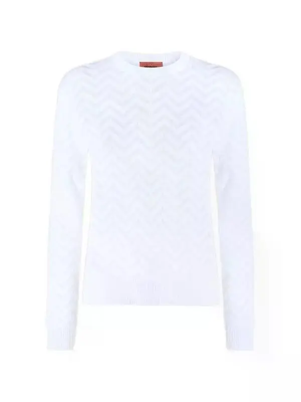 Missoni Chevron Knit Jumper - White