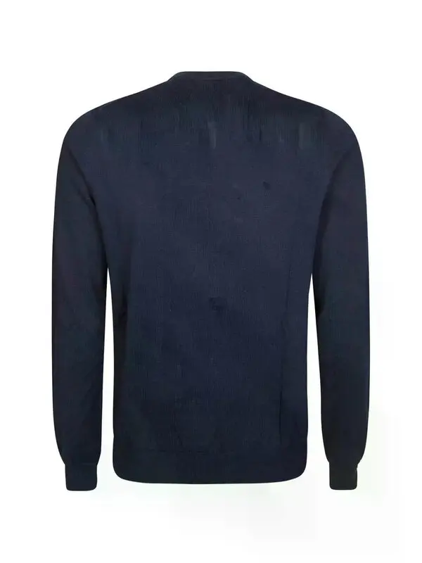 Alpha Studio Long-sleeve Crewneck T-shirt - Blue