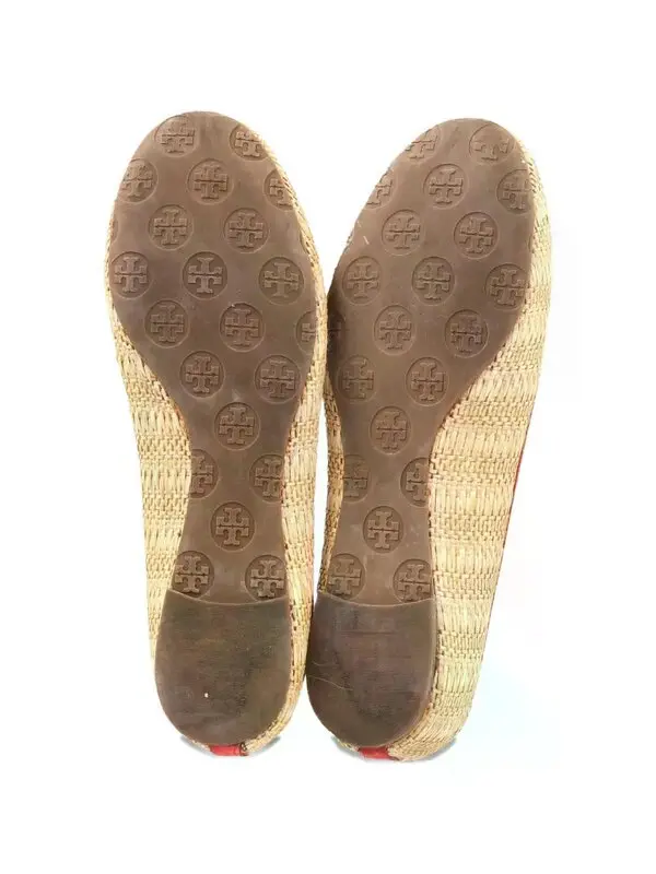 Tory Burch Reva Raffia-effect Ballet Flats