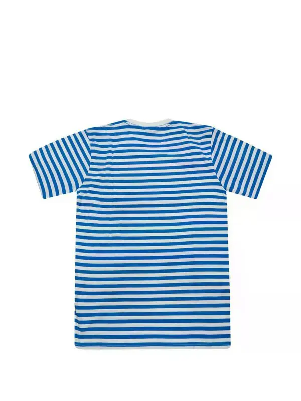 BLACK SCORE Striped Graphic T-shirt