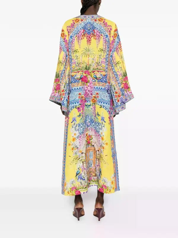 Camilla V-neck Floral-print Midi Dress