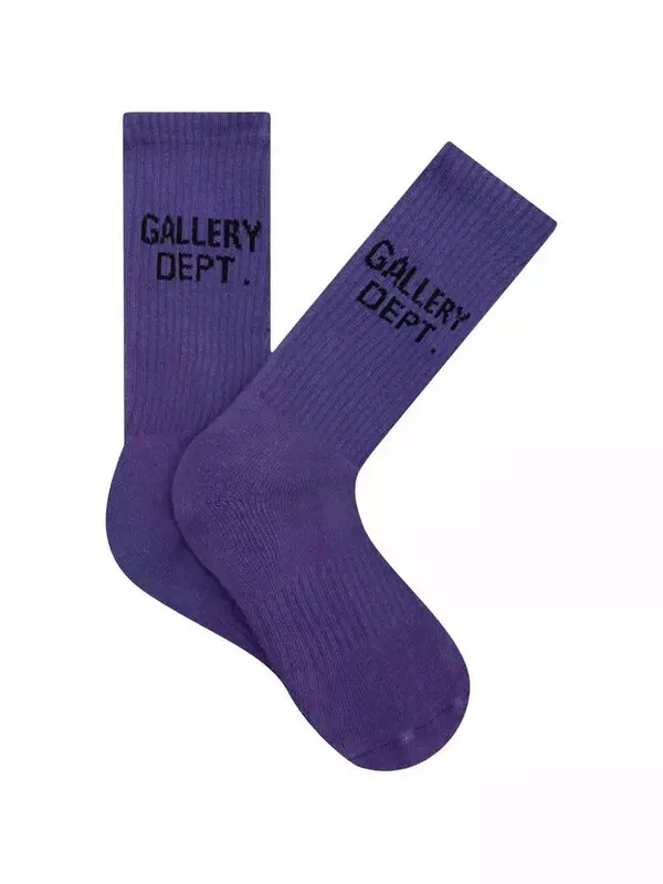 GALLERY DEPT. Ribbed Crew Socks - Purple