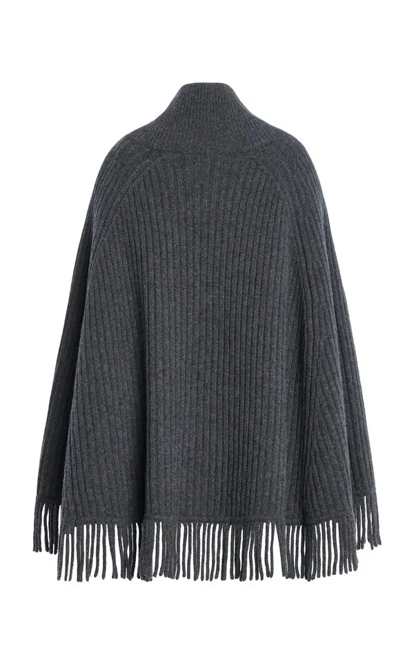 Simkhai Danni Quarter Zip Wool-cashmere Poncho Top