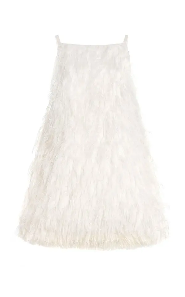 Simkhai Kalla Feather-embellished Mini Dress