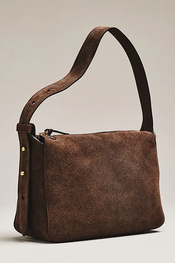 Clare V. Fleurine Shoulder Bag - Chocolate Suede