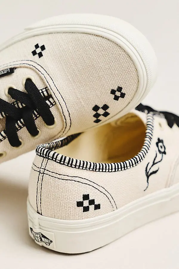 VANS Authentic Embroidered Sneakers - Cream