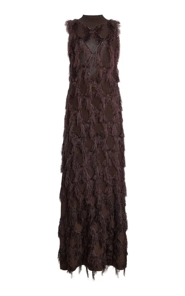 Simkhai Loreta Patterned Maxi Dress - Brown