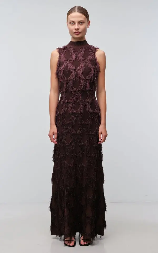 Simkhai Loreta Patterned Maxi Dress - Brown