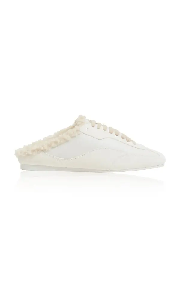 Simkhai Georgie Shearling Slip On - White