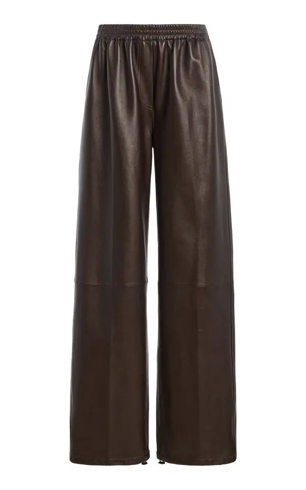 Simkhai Corrine Leather Pants - Brown