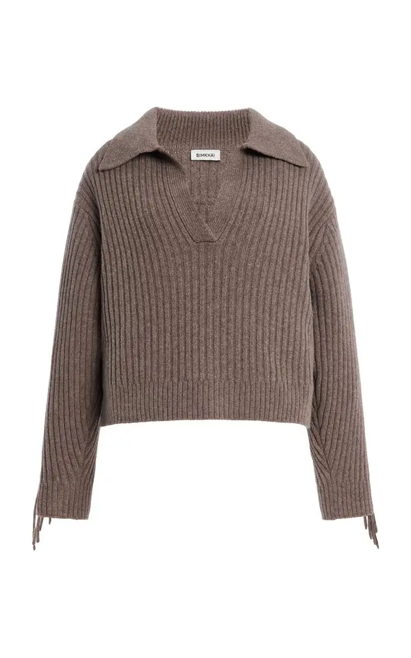 Simkhai Natalia Wool-cashmere Fringe Sweater