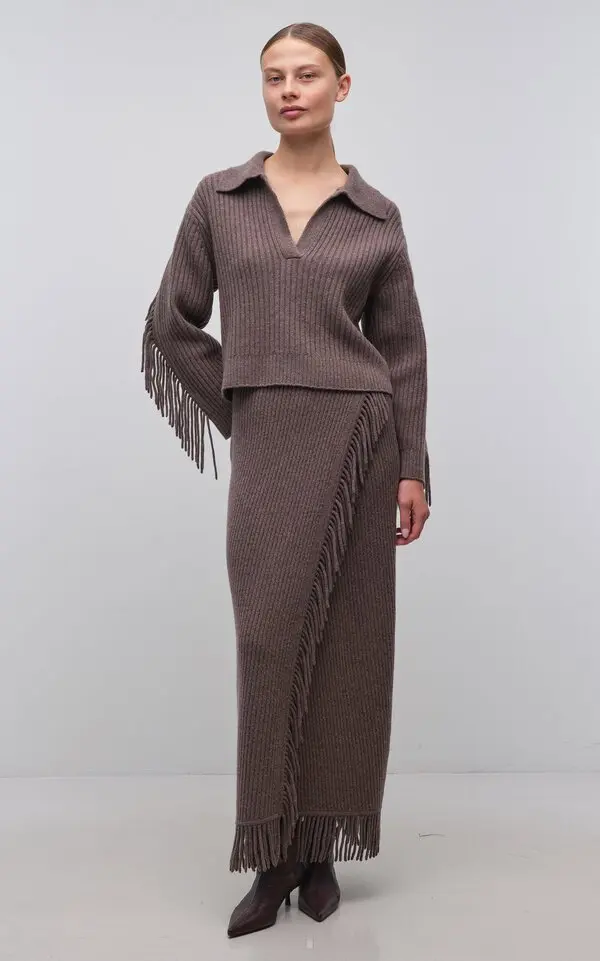 Simkhai Natalia Wool-cashmere Fringe Sweater