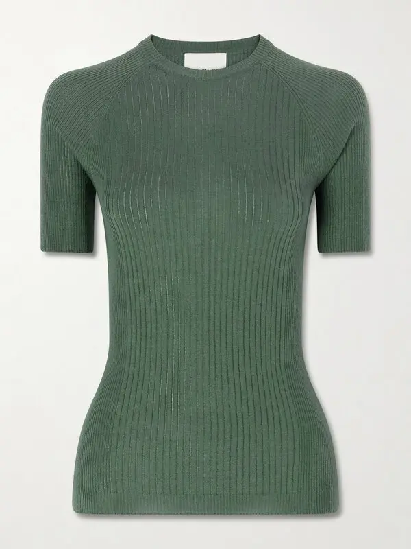 Sasuphi Ribbed Cashmere And Silk-blend T-shirt
