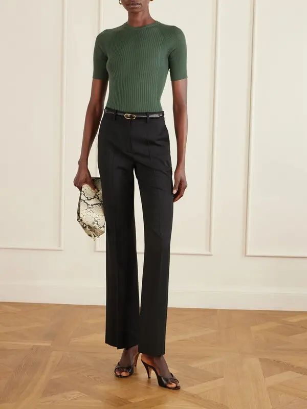 Sasuphi Ribbed Cashmere And Silk-blend T-shirt