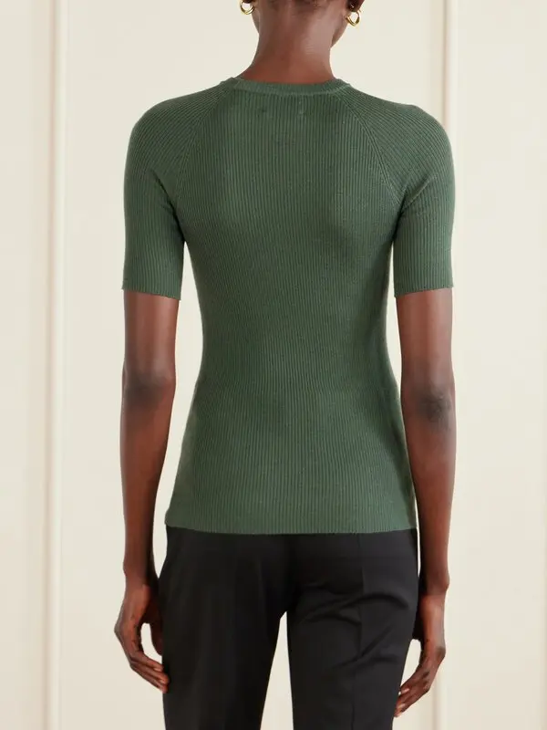 Sasuphi Ribbed Cashmere And Silk-blend T-shirt