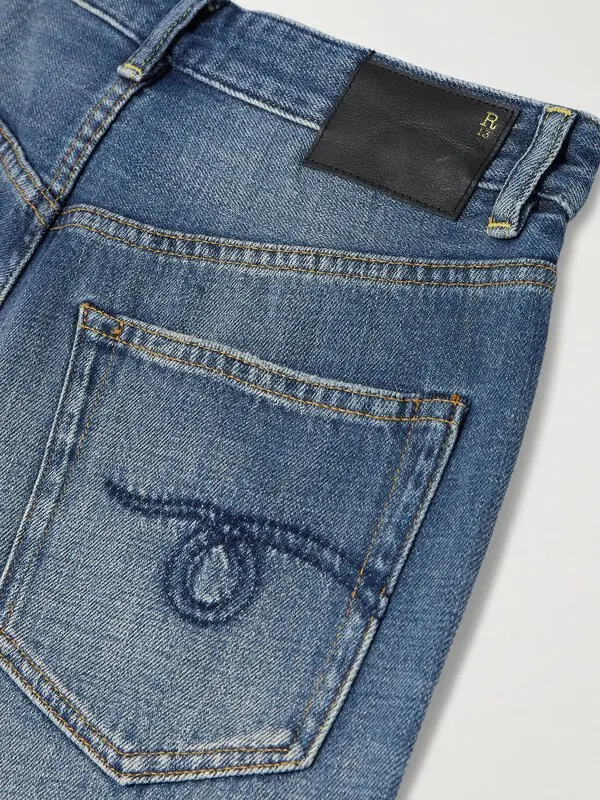 R13 Romeo High-rise Straight-leg Jeans - Blue