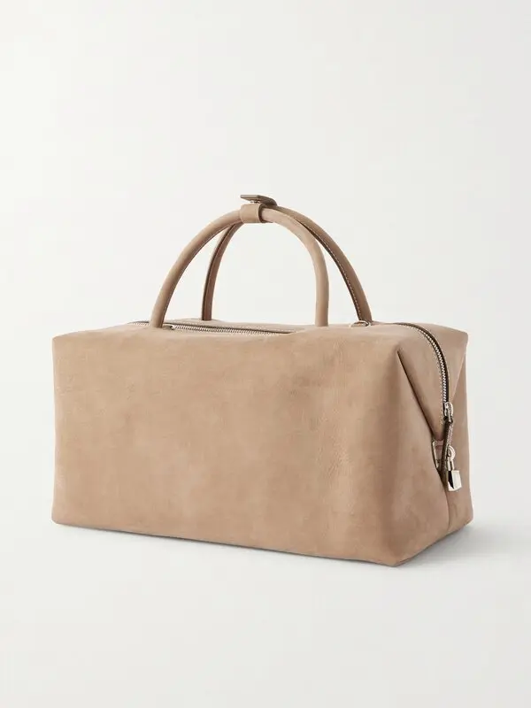 Max Mara Leather-trimmed Nubuck Tote